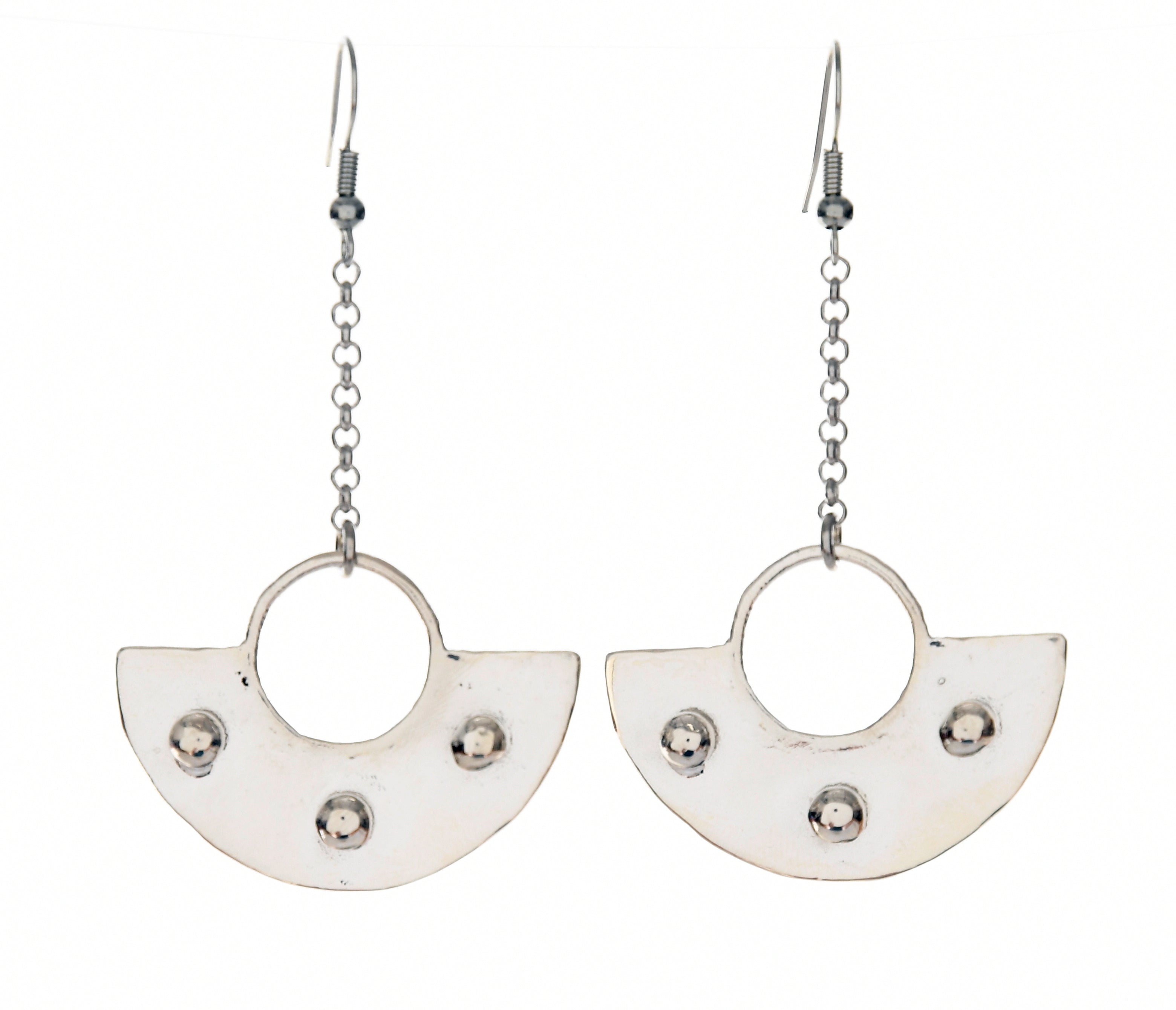 Inca Royal Earrings Silver – Yelena Noah Designs
